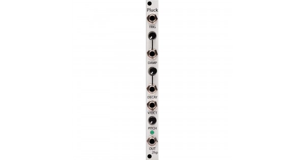 2HP Pluck Eurorack Karplus Strong Oscillator Modulee (Silver)